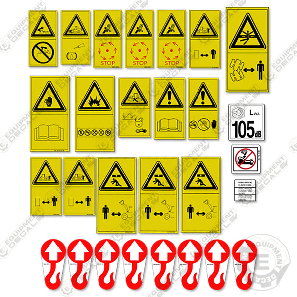 Fits Komatsu Wheel Loader Safety Decal Package – Equipment Decals