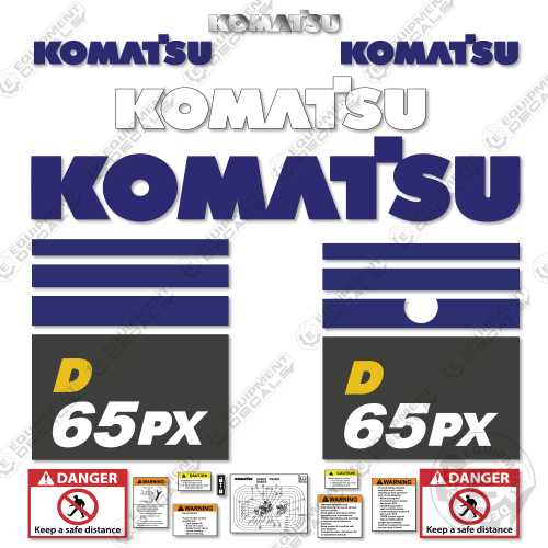 Fits Komatsu D65PX-18 Decal Kit Dozer – Equipment Decals