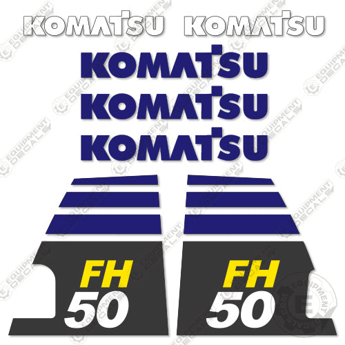 Fits Komatsu FH50-1 Decal Kit Forklift – Equipment Decals
