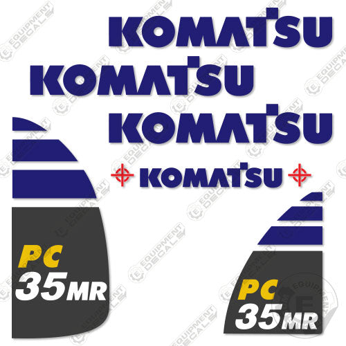 Fits Komatsu PC35MR-5 Decal Kit Mini Excavator – Equipment Decals
