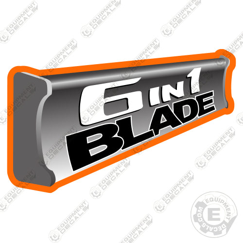 Fits Kubota 6 in 1 Blade Decal – Equipment Decals
