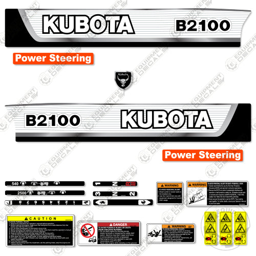 Fits Kubota B2100 Decal Kit Tractor – Equipment Decals