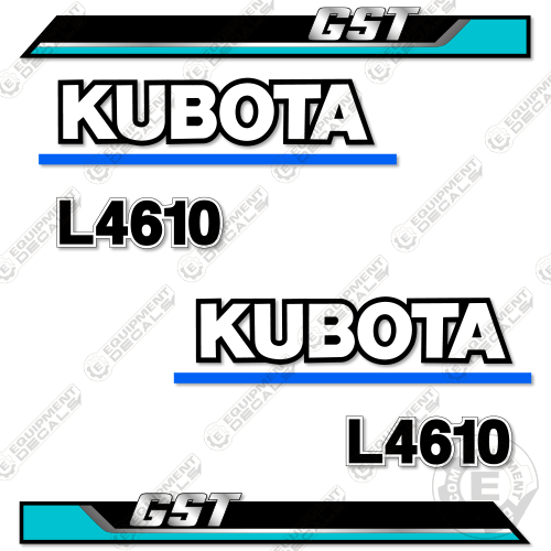Fits Kubota L4610 GST Decal Kit Utility Tractor – Equipment Decals