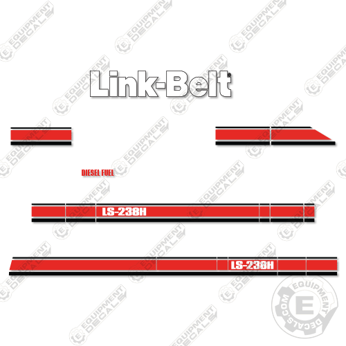 Fits Link-Belt LS238H Decal Kit Crane – Equipment Decals