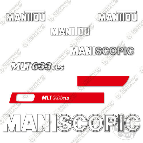 Fits Manitou MLT 633 TLS Decal Kit Telescopic Forklift – Equipment Decals