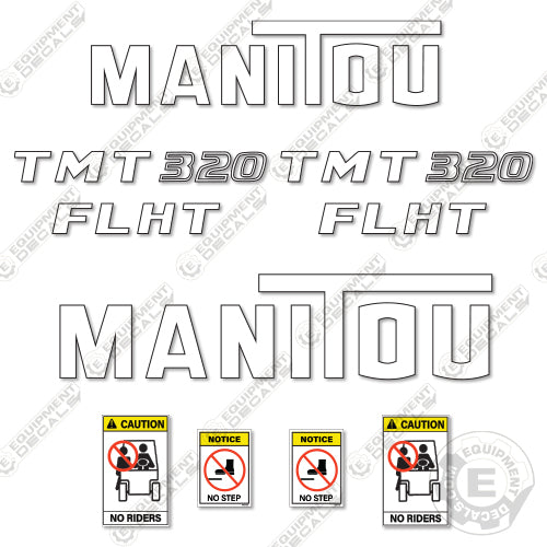 Fits Manitou TMT 320 FLHT Decal Kit Piggy Back Forklift – Equipment Decals