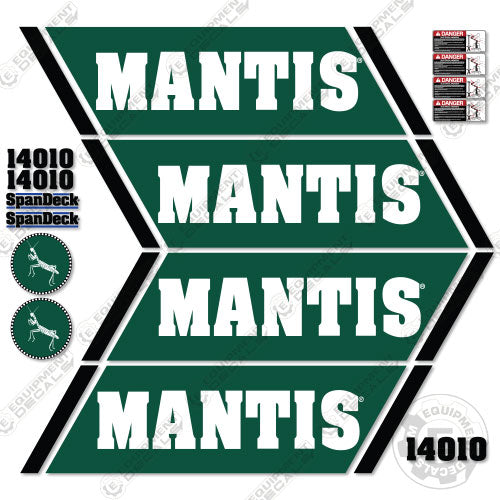 Fits Mantis 14010 Decal Kit Crane Truck – Equipment Decals