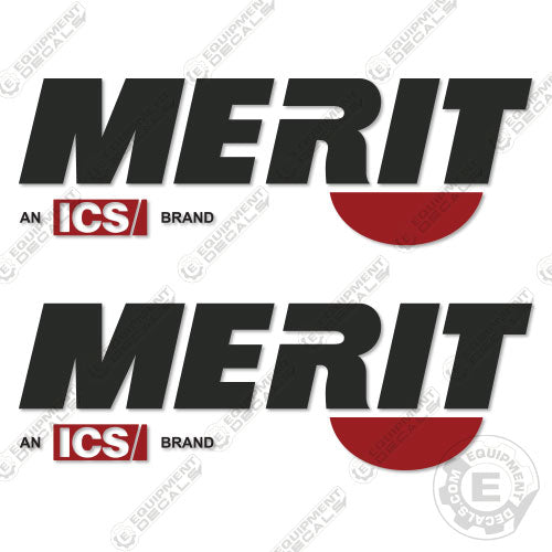Fits Merit Decal Kit Logo (Set of 2) - 13" Wide – Equipment Decals