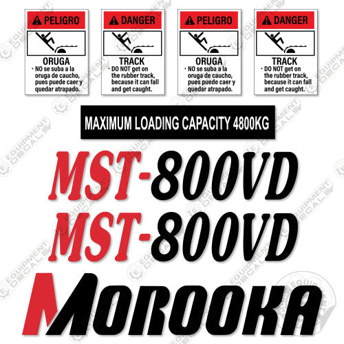 Fits Morooka MST-800VD Decal Kit Rubber Track Dump Truck Carrier ...