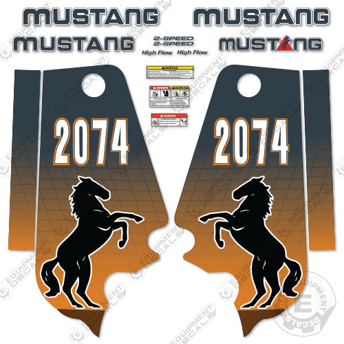 Fits Mustang 2074 Decal Kit Skid Steer – Equipment Decals