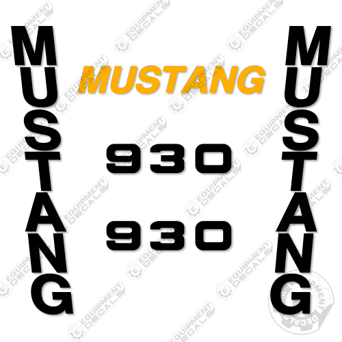 Fits Mustang 930 Decal Kit Skid Steer – Equipment Decals
