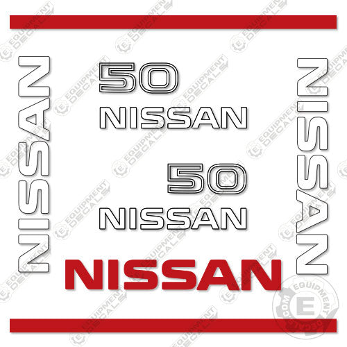 Fits Nissan 50 Decal kit Forklift – Equipment Decals