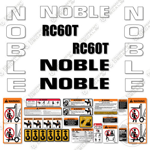 Fits Noble RC60T Decal Kit Forklift – Equipment Decals