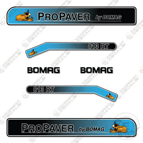 Fits ProPaver 813RT by Bomag Decal Kit Paver – Equipment Decals
