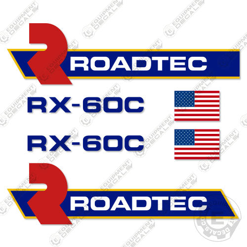 Fits Roadtec RX60C Decal Kit Cold Planer – Equipment Decals