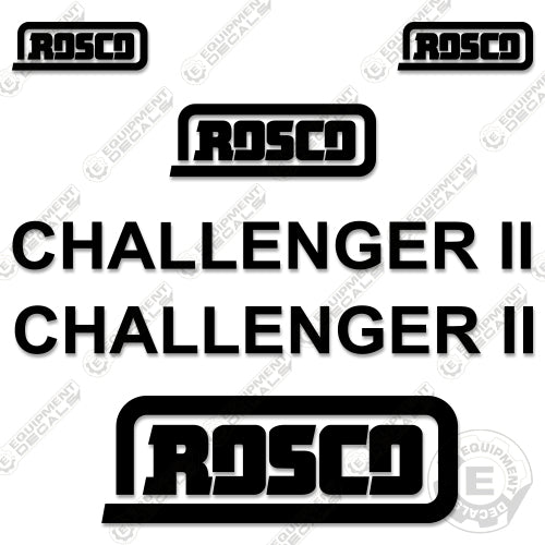 Fits Rosco Challenger 2 Decal Kit Road Sweeper Truck – Equipment Decals