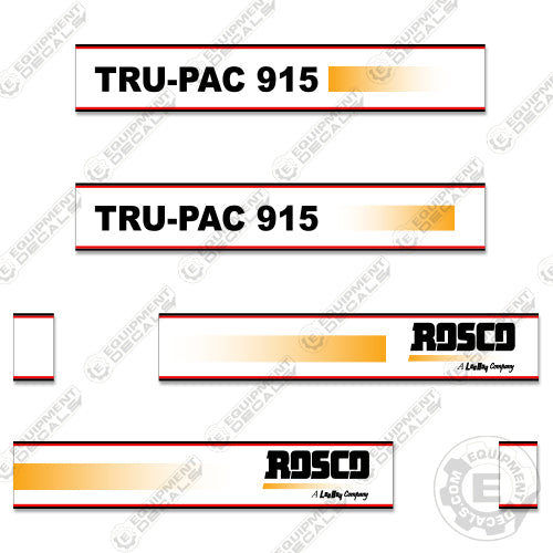 Fits Rosco TRU-PAC 915 Decal Kit Roller – Equipment Decals