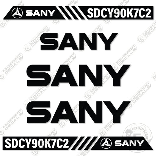 Fits Sany SDCY90K7C2 Decal Kit Container Carrier – Equipment Decals