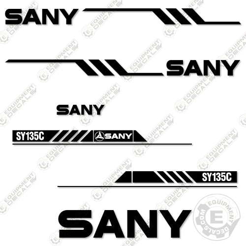 Fits Sany SY135C Decal Kit Excavator – Equipment Decals
