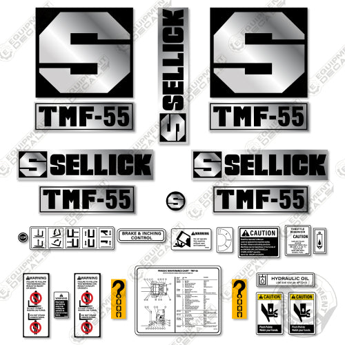 Fits Sellick TMF-55 Decal kit Forklift – Equipment Decals
