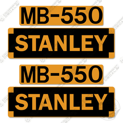 Fits Stanley MB-550 Decal Kit Hydraulic Hammer – Equipment Decals