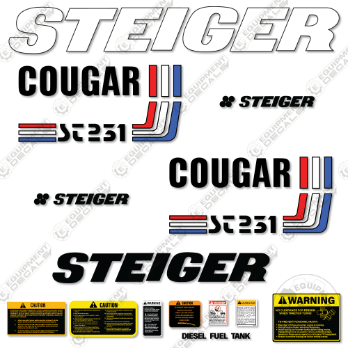 Fits Steiger Cougar ST251 Decal Kit Tractor – Equipment Decals