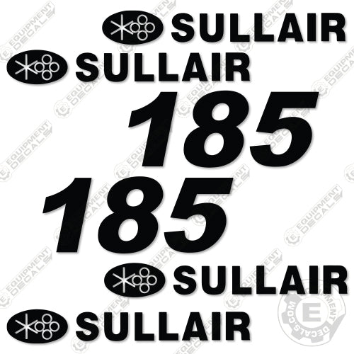 Fits Sullair 185 Decal Kit Air Compressor – Equipment Decals