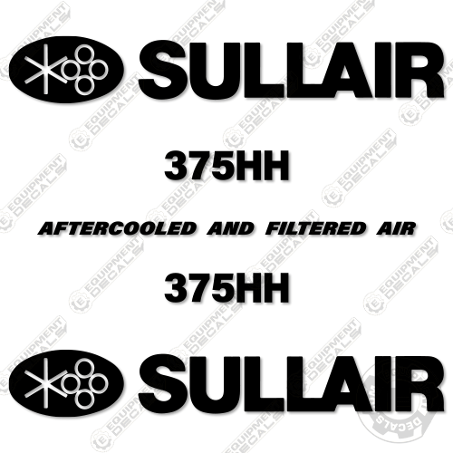 Fits Sullair 375HH Decal Kit Air Compressor – Equipment Decals