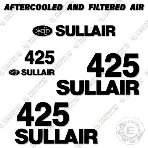 Fits Sullair 425 Decal Kit Air Compressor – Equipment Decals