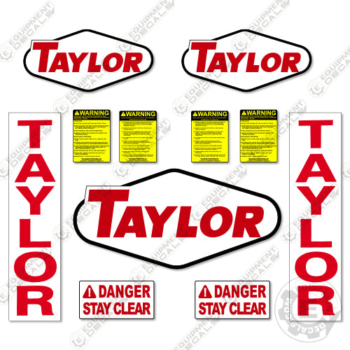 Fits Taylor Generic Logo Decal Kit Forklift – Equipment Decals