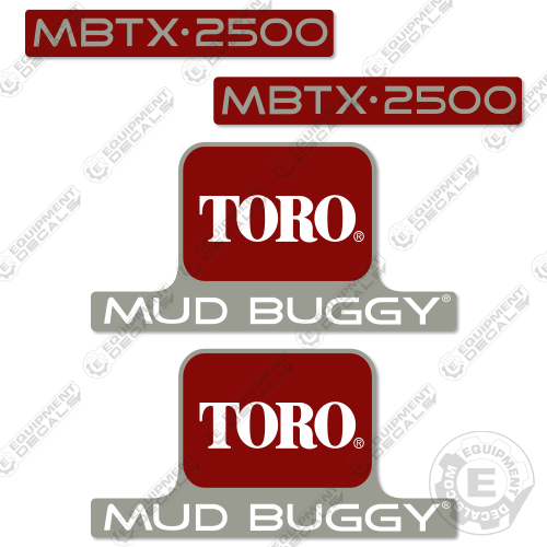 Fits Toro MBTX-2500 Decal Kit Mud Buddy – Equipment Decals