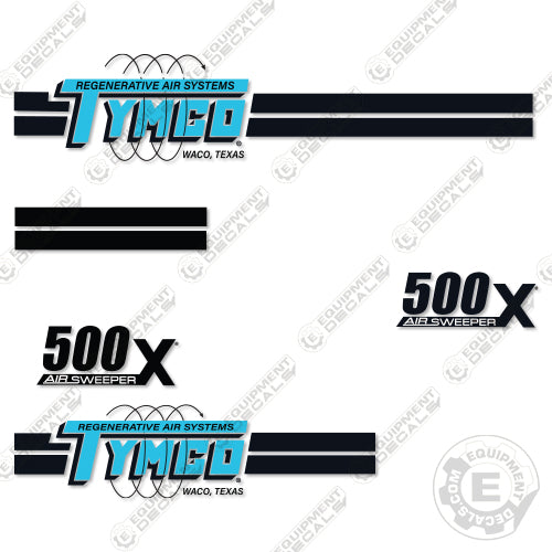 Fits Tymco 500X Decal Kit Street Sweeper – Equipment Decals