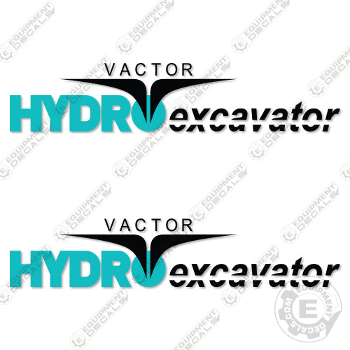 Fits Vactor Hydro Excavator Decal Kit - 84" (Set of 2) – Equipment Decals