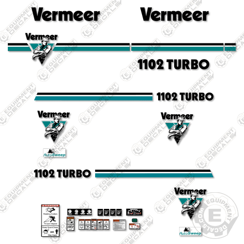 Fits Vermeer 1102 TURBO Decal Kit Stump Grinder – Equipment Decals