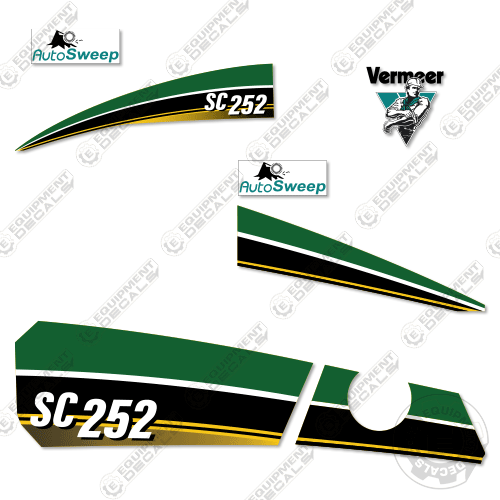 Fits Vermeer SC252 Decal Kit Stump Grinder – Equipment Decals