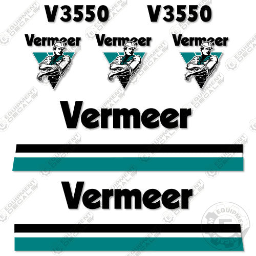 Fits Vermeer V3550 Decal Kit Trencher – Equipment Decals
