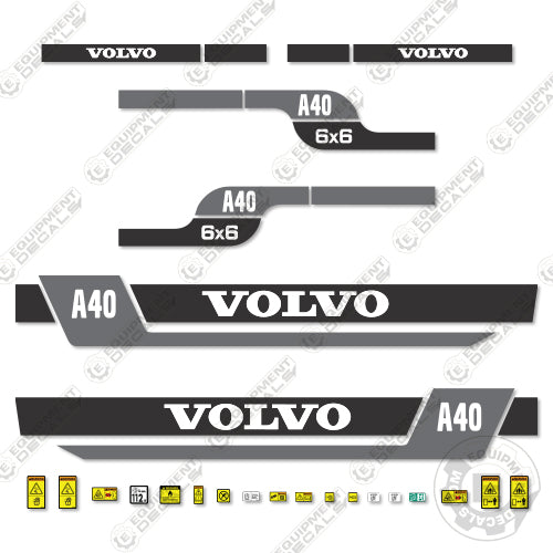Fits Volvo A40 Decal Kit Articulated Dump Truck – Equipment Decals