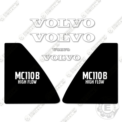 Fits Volvo MC110B Decal Kit High Flow Skid Steer – Equipment Decals