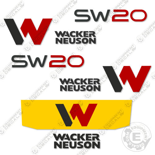 Fits Wacker Neuson SW20 Decal Kit Skid Steer – Equipment Decals
