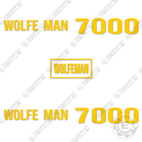 Fits Wolfe Man 7000 Decal Kit Trencher – Equipment Decals